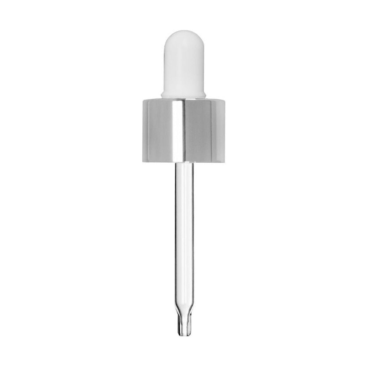 Aluminum Shell Glass Dropper Assembly - Silver (20mm) – General Bottle ...