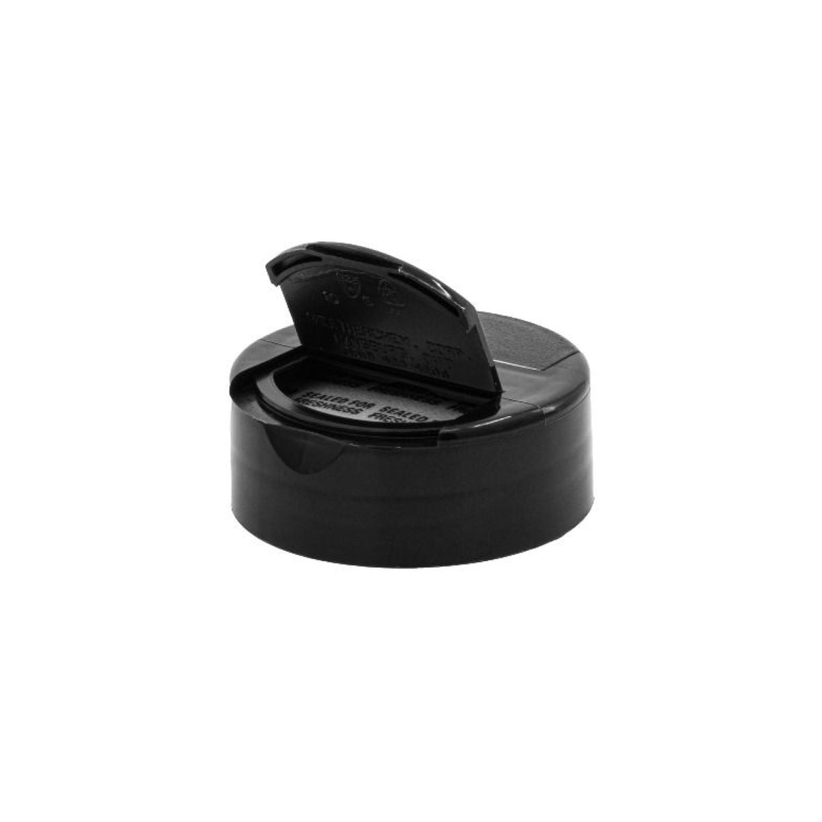 Flapper Caps with Pressure Sensitive (PS Liner) .200 Pour - Black (48 ...