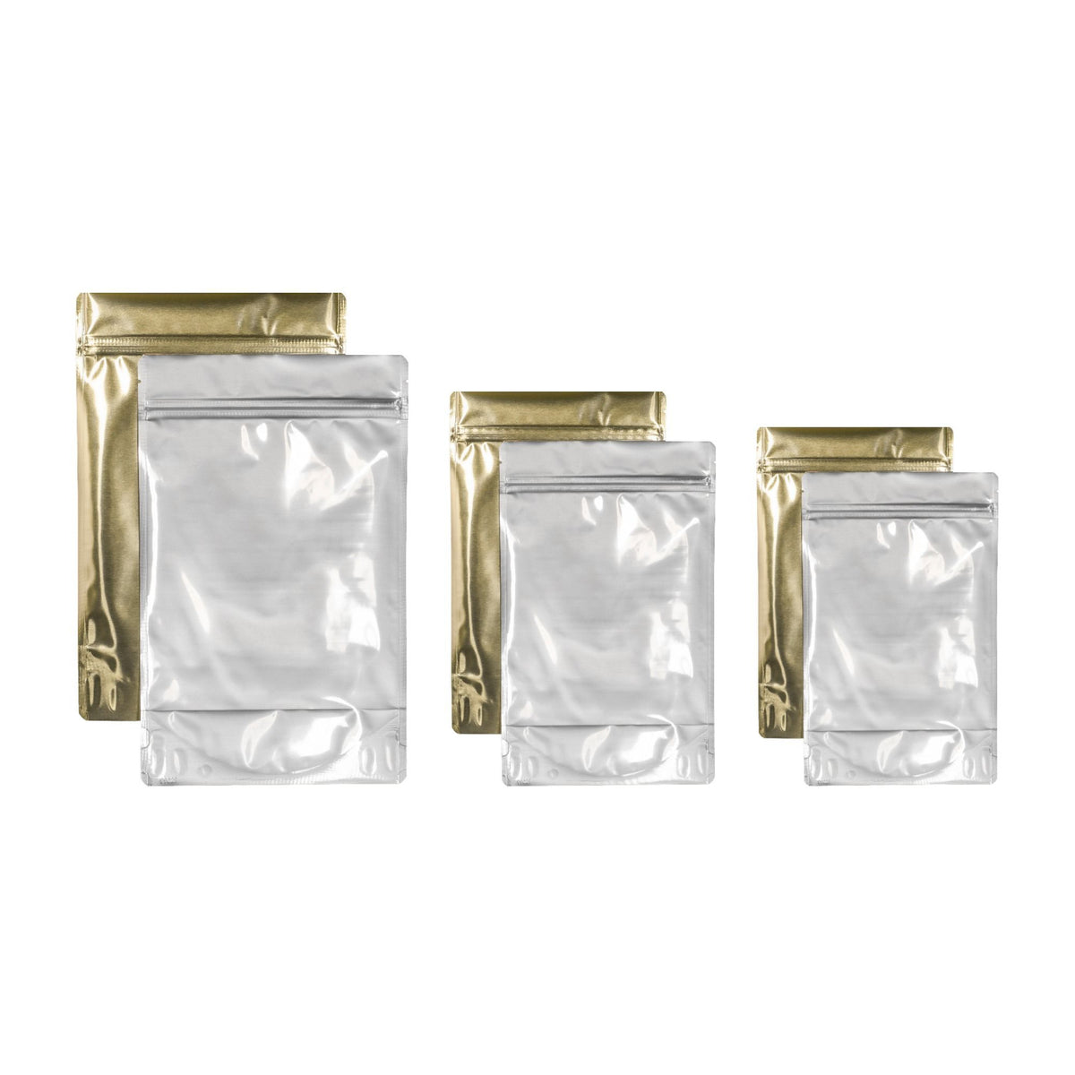 4 oz Stand Up Pouch Flexible Packaging - Poly Foil Clear/Gold – General ...